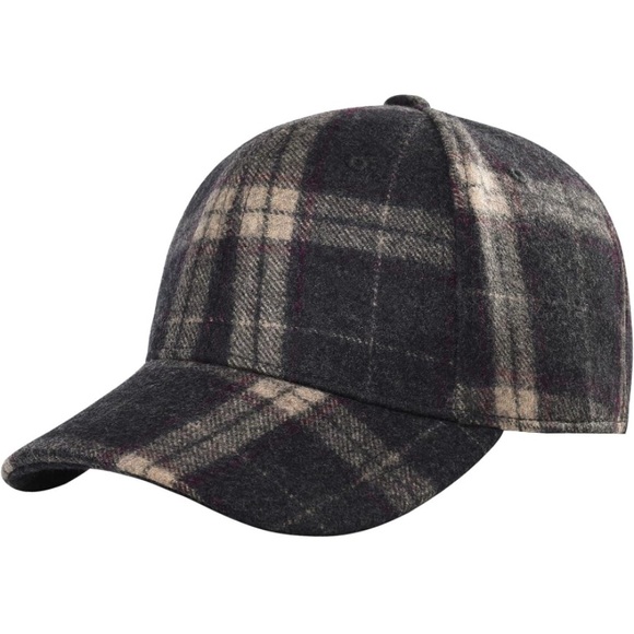 BOTVELA | Accessories | Mens Herringbone Tweed Baseball Cap Wool Blend ...